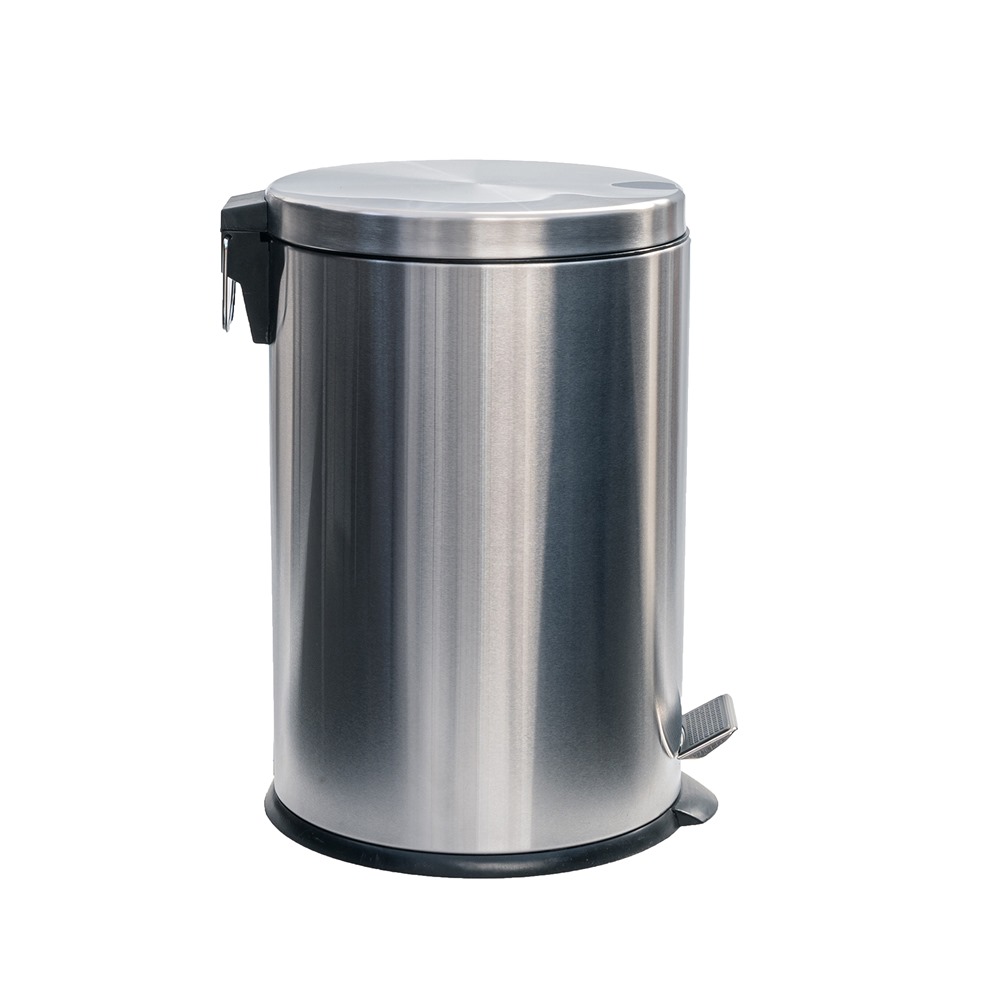 ES/01-0073 Καδος Απορριματων 20lt, φ31xΥ44.7cm, INOX σατινέ, με pedal ...