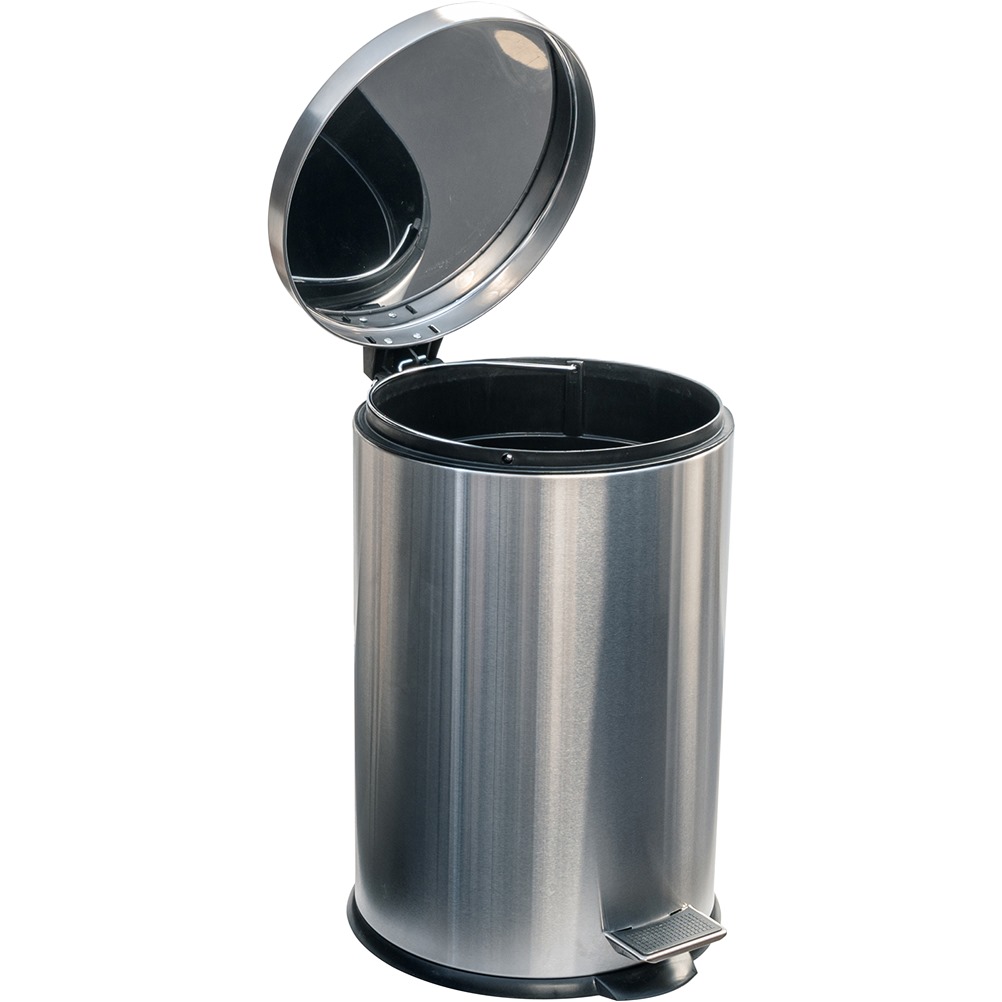 ES/01-0073 Καδος Απορριματων 20lt, φ31xΥ44.7cm, INOX σατινέ, με pedal ...